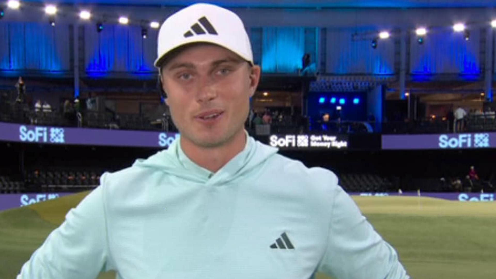 Ludvig Åberg praises TGL's opening night to SVP - ESPN Video