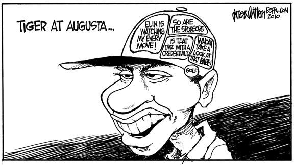 Tiger Woods returns at Augusta: Drew Litton cartoon - ESPN