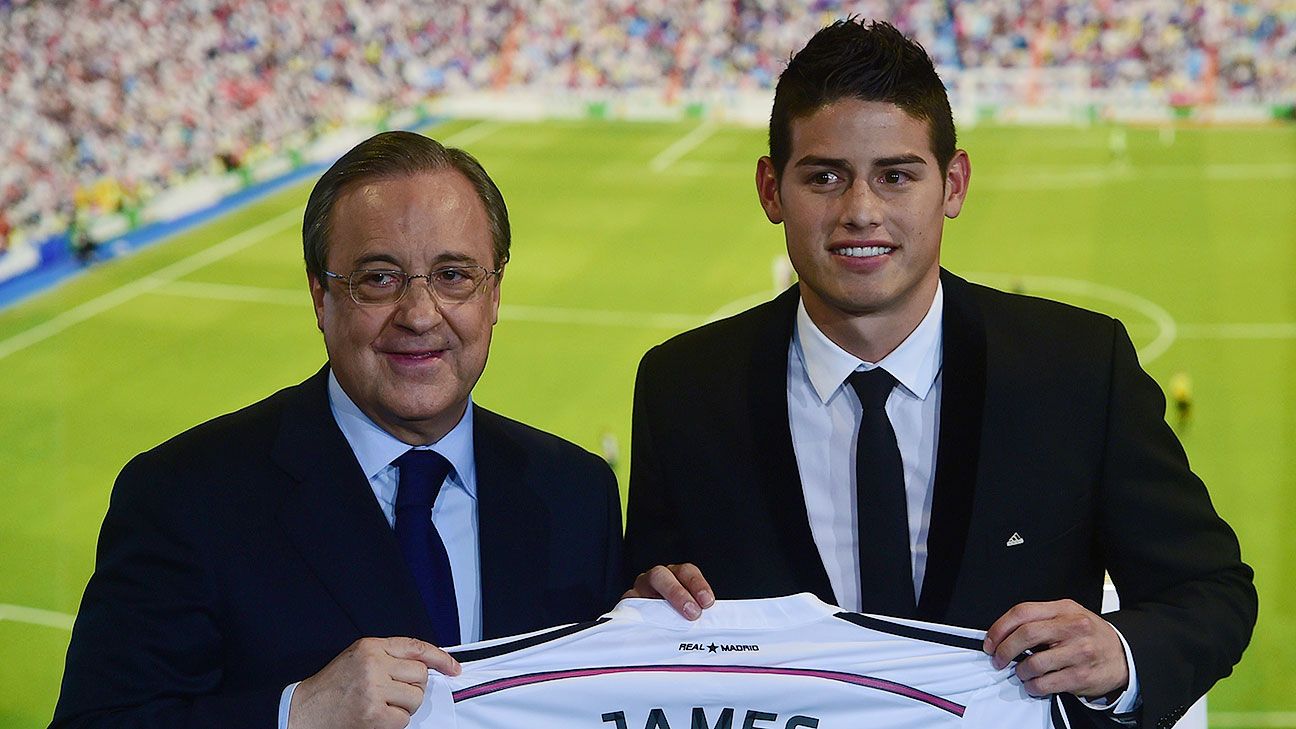 Real Madrid Florentino Perez James Rodriguez agenda Angel Di Maria Xabi ...