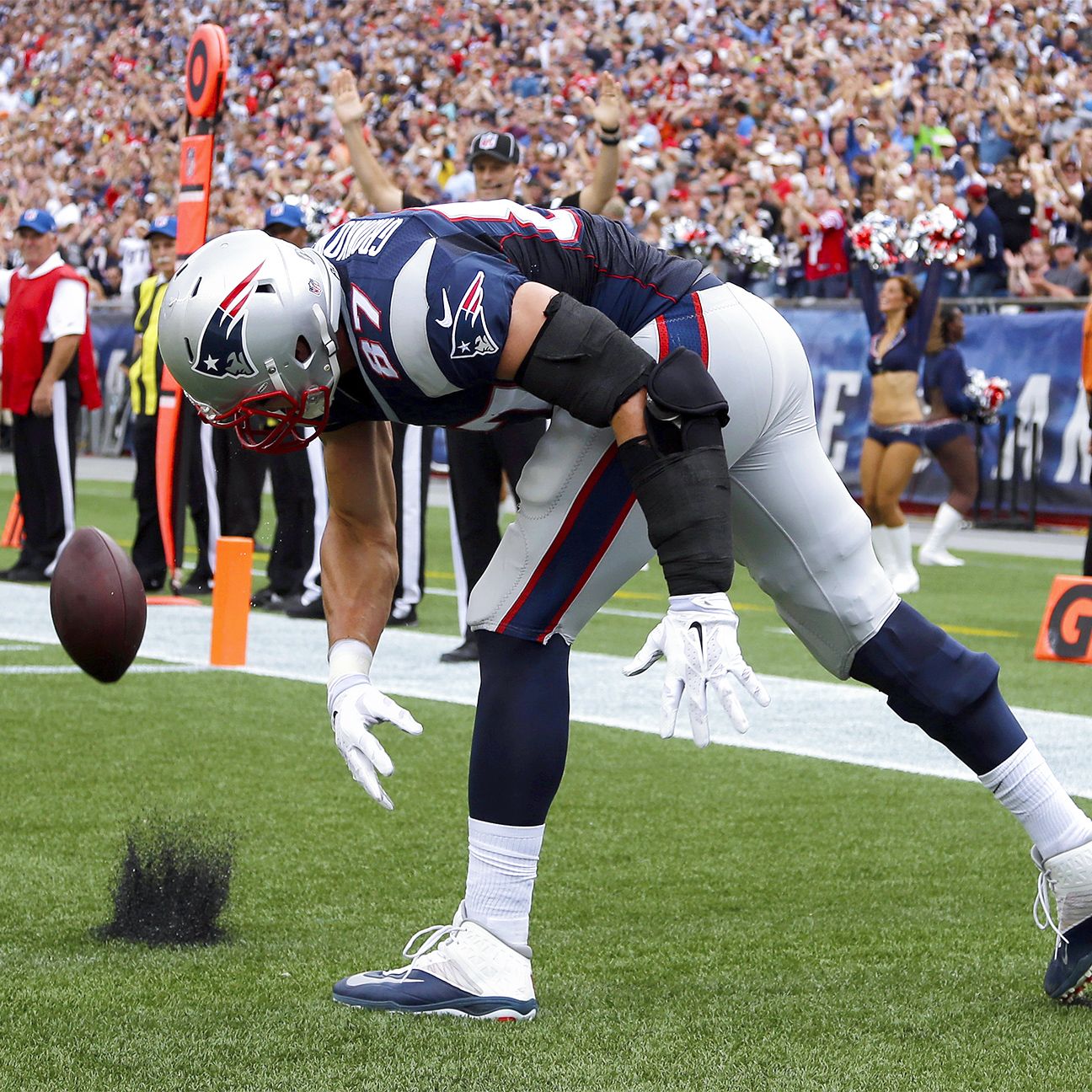 Rob Gronkowski's touchdown spike never lacks effort