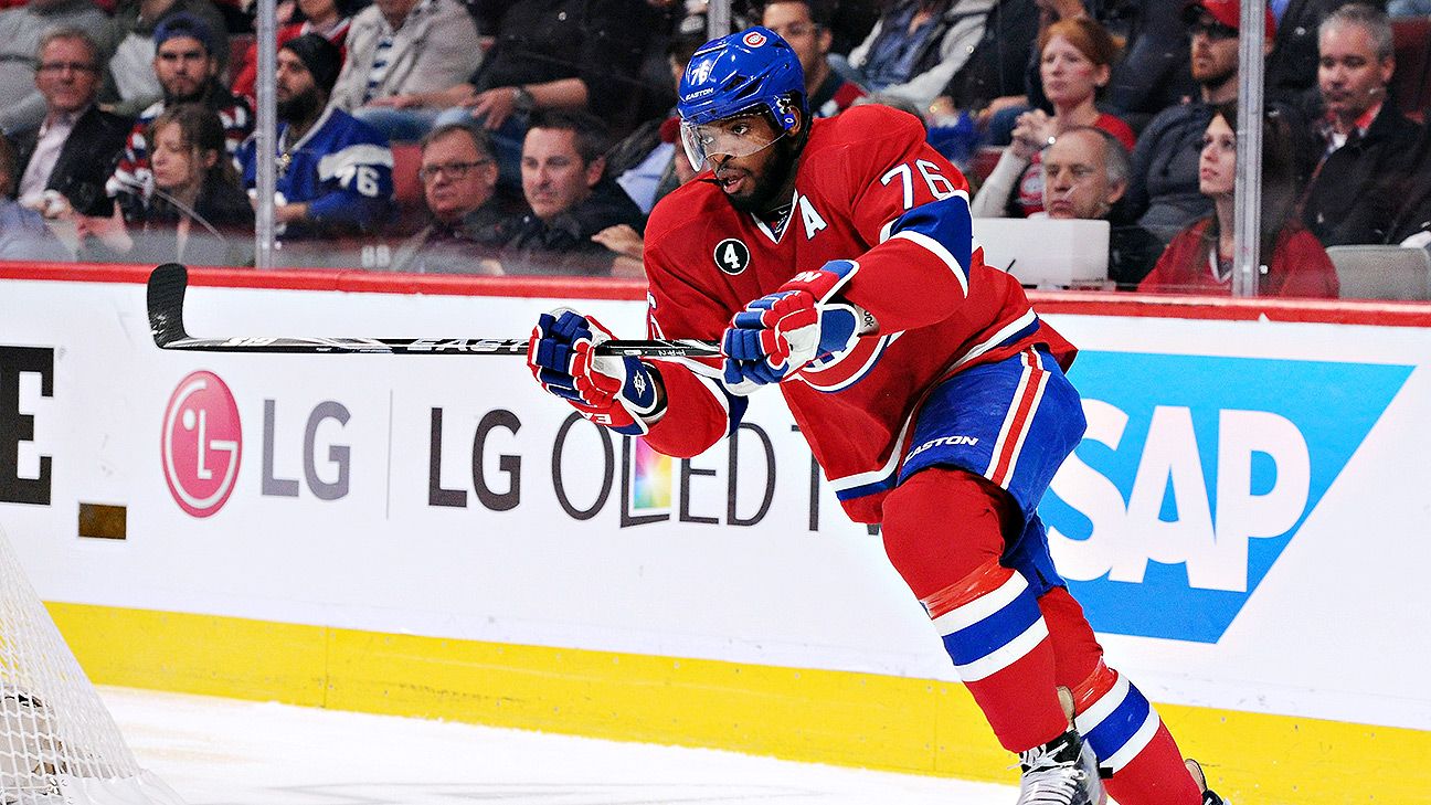 P.K. Subban steals the show with assist from a Habs legend - ESPN ...