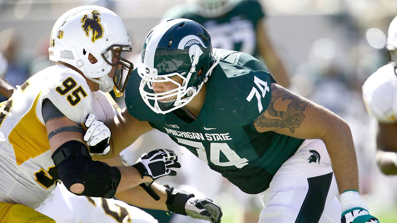 LT Jack Conklin of Michigan State Spartans out with knee injury - ESPN