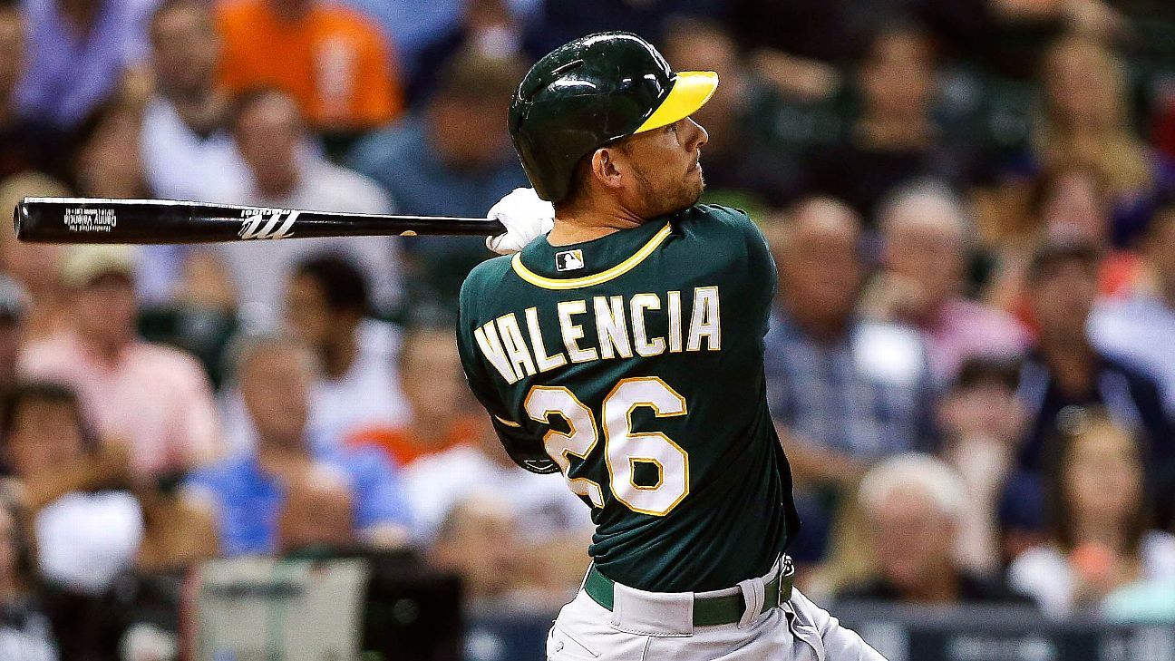 Athletics trade Danny Valencia to Mariners for pitcher Paul Blackburn ...