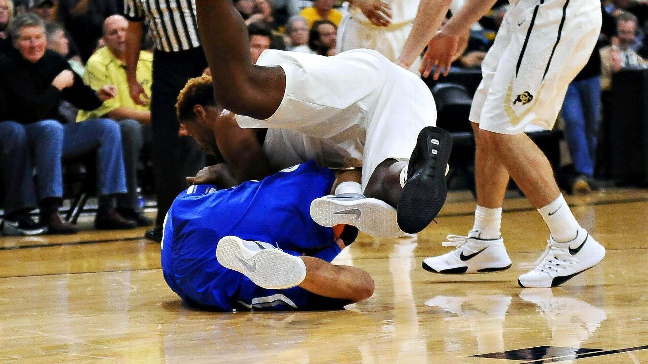Tory Miller of Colorado Buffaloes ejected for biting shoulder of Air ...