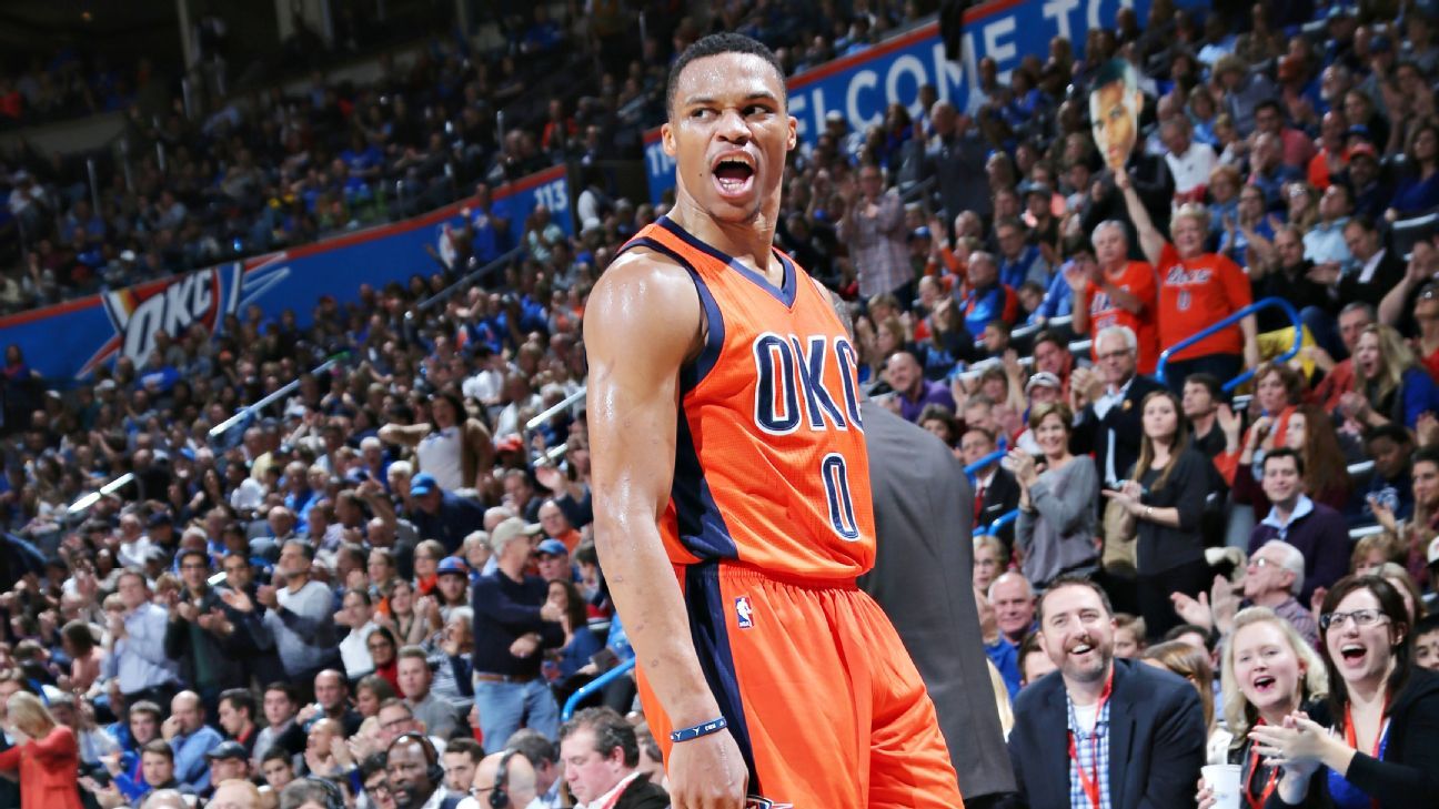Russell Westbrook passes off Rodney Hood's back to hit buzzer-beater - ESPN - Oklahoma City ...