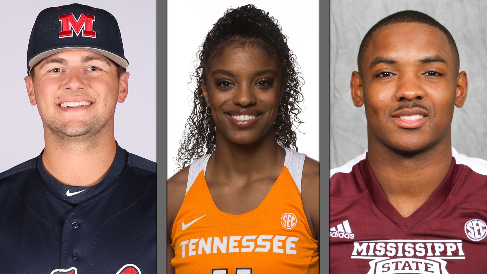 Three student-athletes to represent SEC