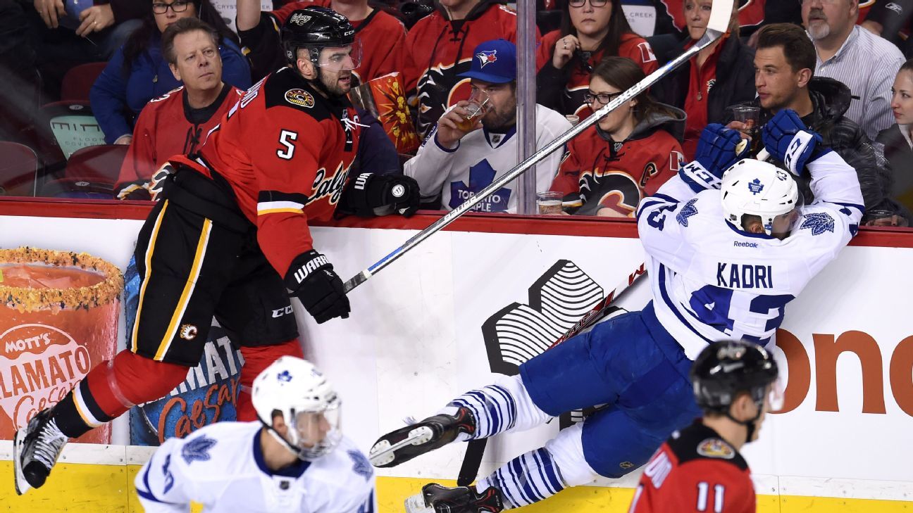 NHL reviewing apparent throat-slashing gesture made by Nazem Kadri of ...