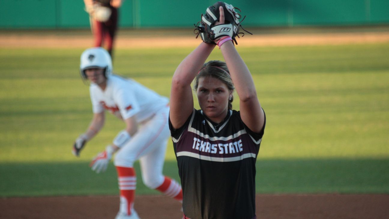 Texas State Pitcher Randi Rupp Surrounded By Greatness In Twin Sara ...