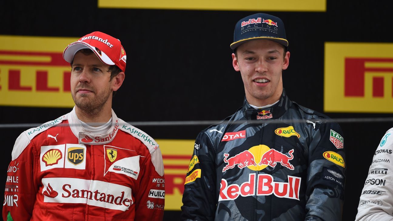 Angry Sebastian Vettel accuses Daniil Kvyat of driving 'like a crazy ...