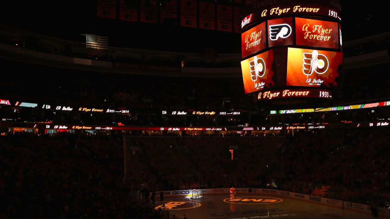 Philadelphia Flyers honor founder Ed Snider with banner, memorial - ESPN