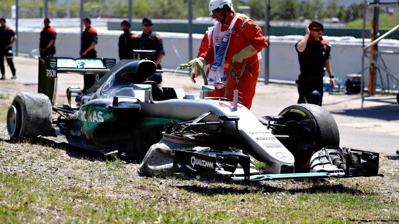 Mercedes collision damaged over 1,000 car parts - ESPN