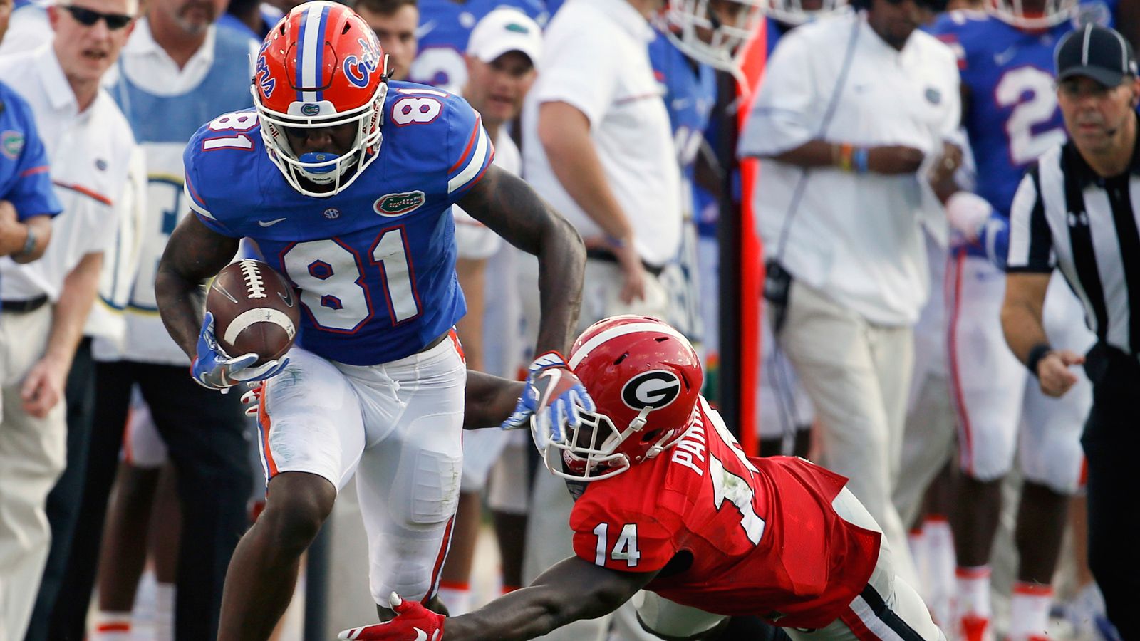No. 14 Florida outlasts Georgia 24-10