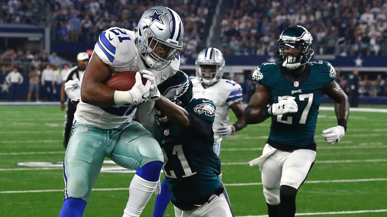 Going over and through defenders, Ezekiel Elliott can get it done ...