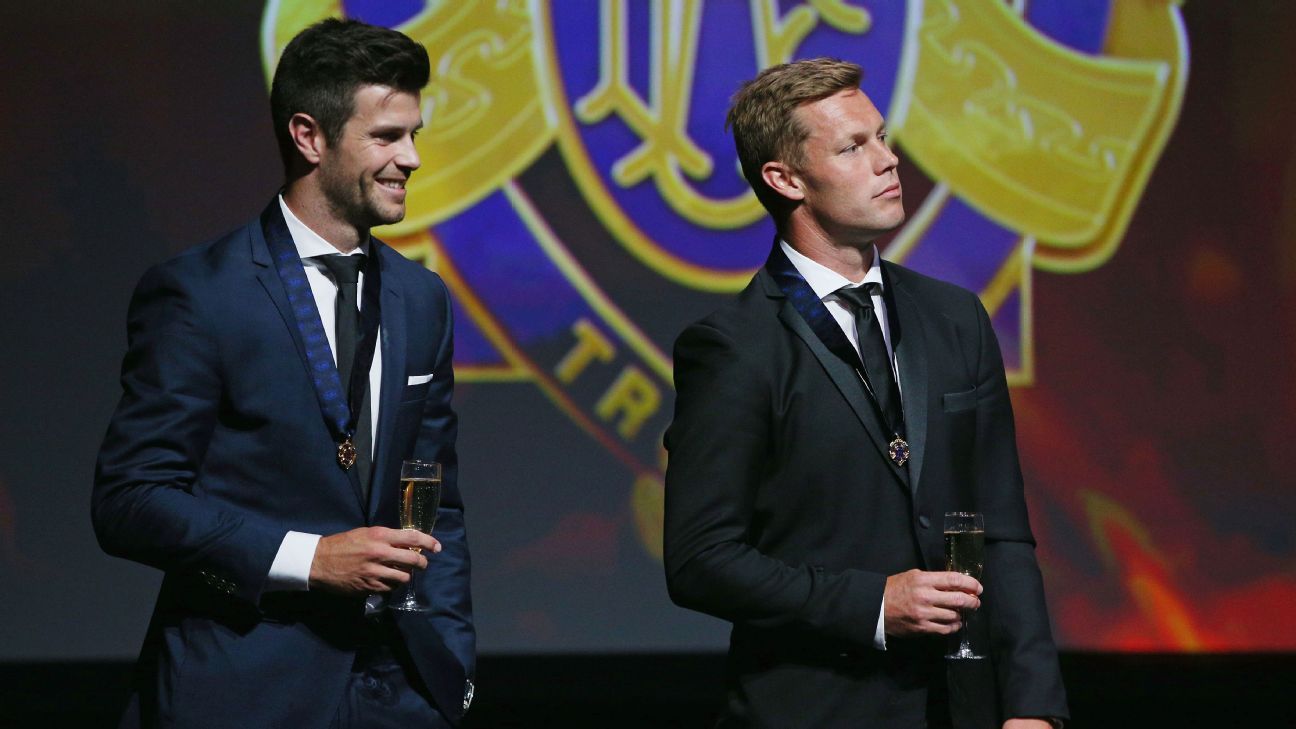 AFL awards retrospective 2012 Brownlow Medals to Trent Cotchin and Sam ...