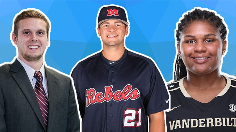 Three student-athletes to represent SEC