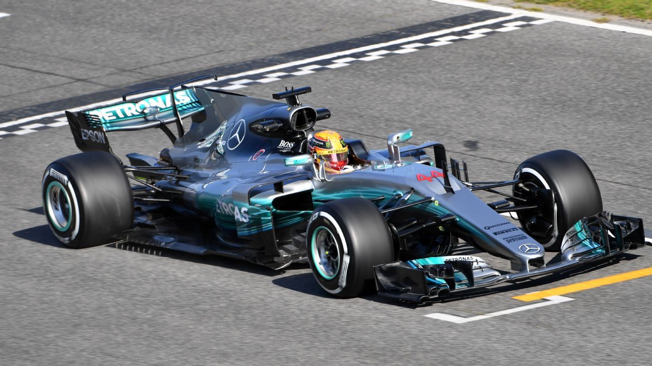 Mercedes debuts own version of shark fin during testing - ESPN