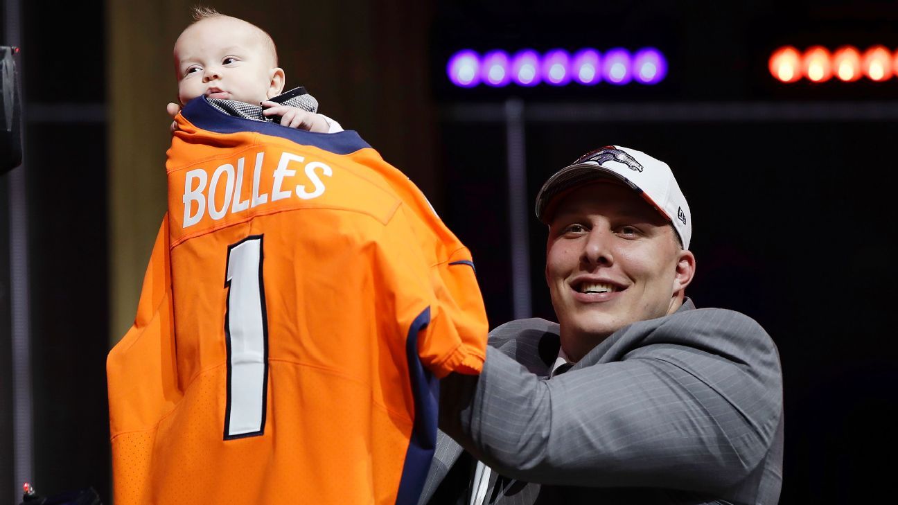With baby in tow, Garett Bolles uses draft stage to encourage young ...