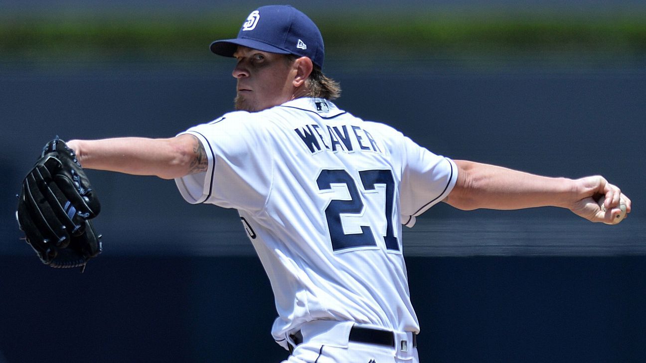 Jered Weaver of San Diego Padres retires, says 'body just will not ...