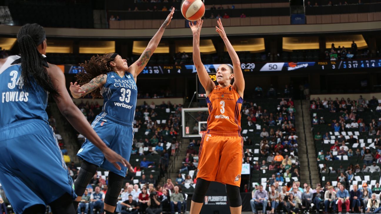 Diana Taurasi ties WNBA 3-pointer mark in Phoenix Mercury's 107-65 win ...