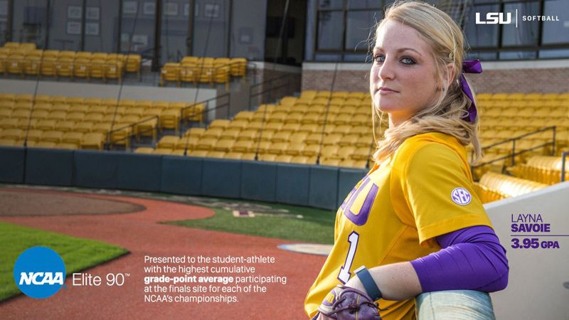 LSU's Savoie named Elite 90 award winner