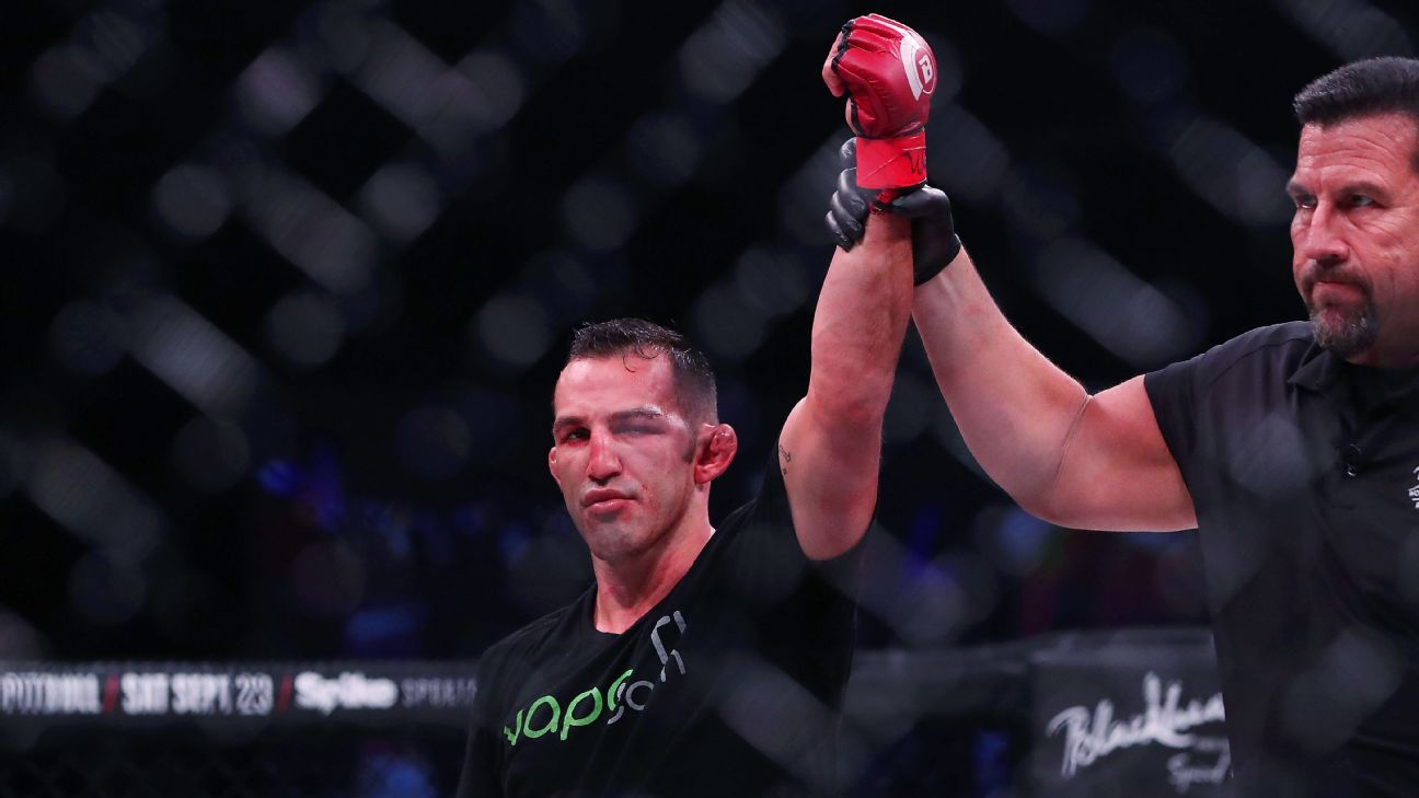 Derek Campos defeats Brandon Girtz in Bellator MMA trilogy match - ESPN