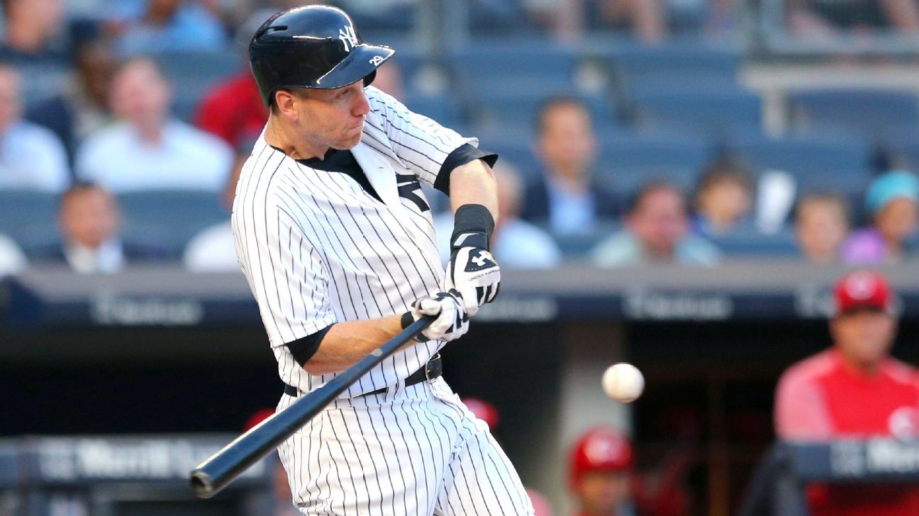 Todd Frazier of New York Yankees hits into triple play in first at bat ...