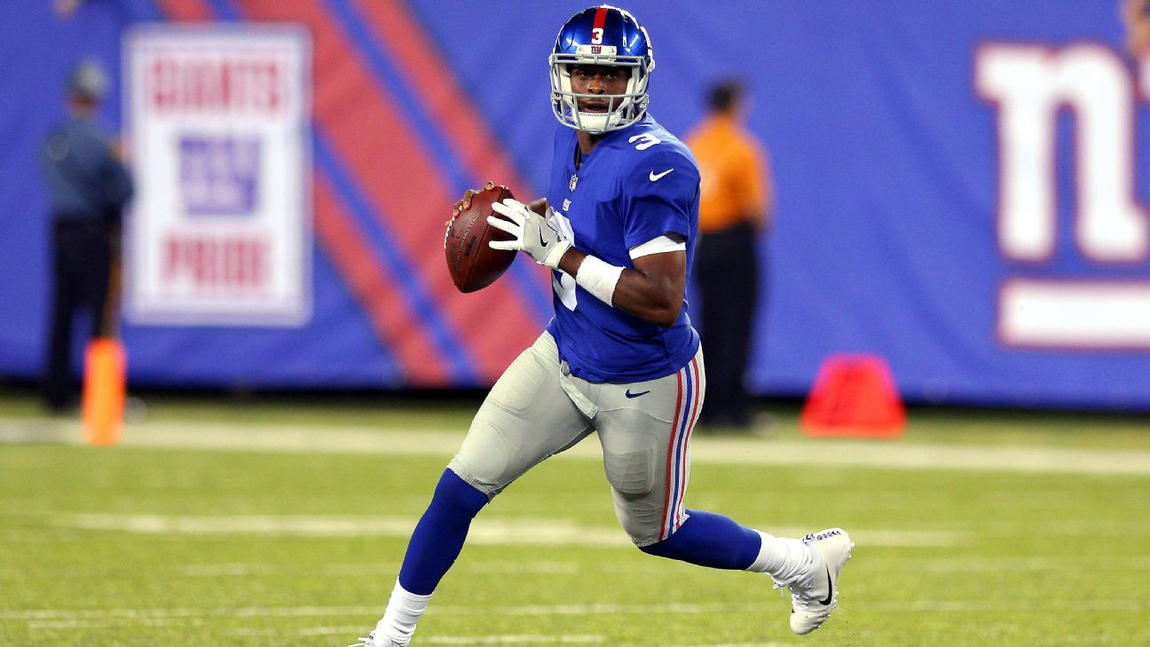 Rare sight: Geno Smith, Wayne Gallman sent to run laps at Giants ...
