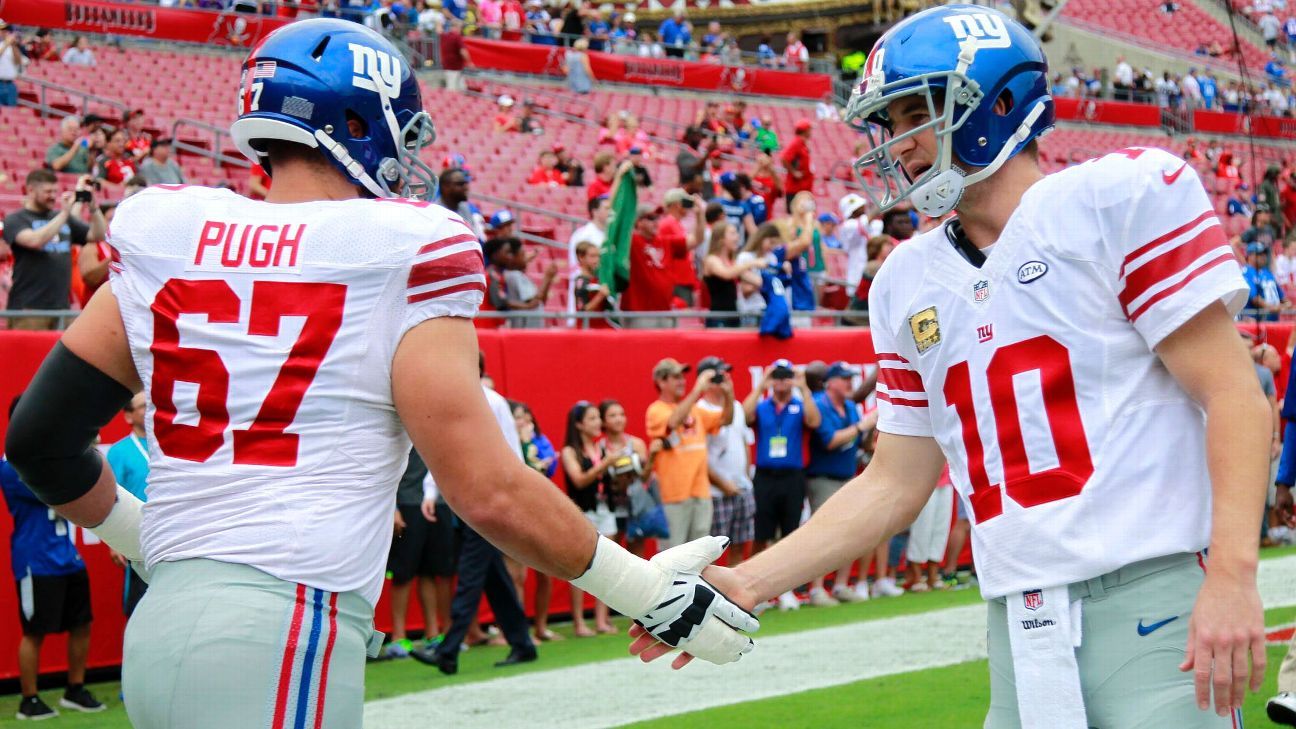 The big fellas could get involved in New York Giants TD celebrations ...