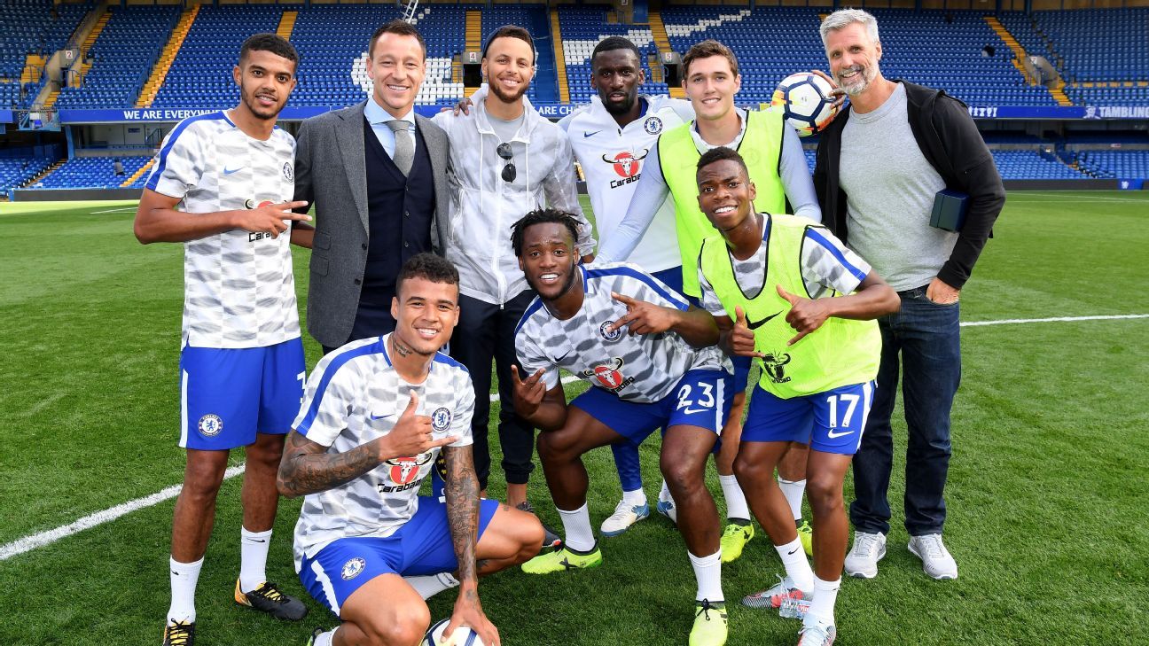 SportsNation -- Golden State Warriors' Stephen Curry takes penalty kick ...