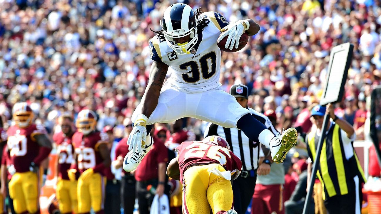 Leaping hurdles comes naturally for Los Angeles Rams RB Todd Gurley ...