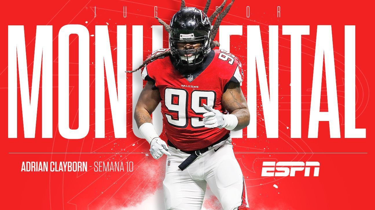 Adrian Clayborn es el Jugador Monumental de la Semana 10 - ESPN