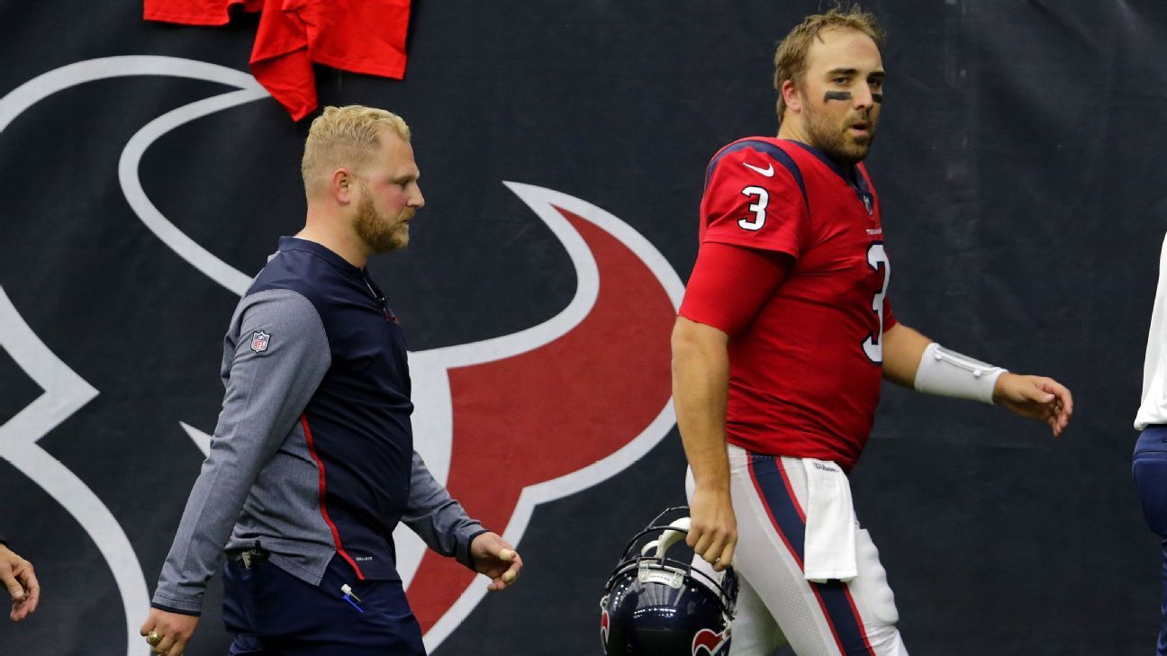 Tom Savage shaking on ground after massive hit, briefly returned to ...