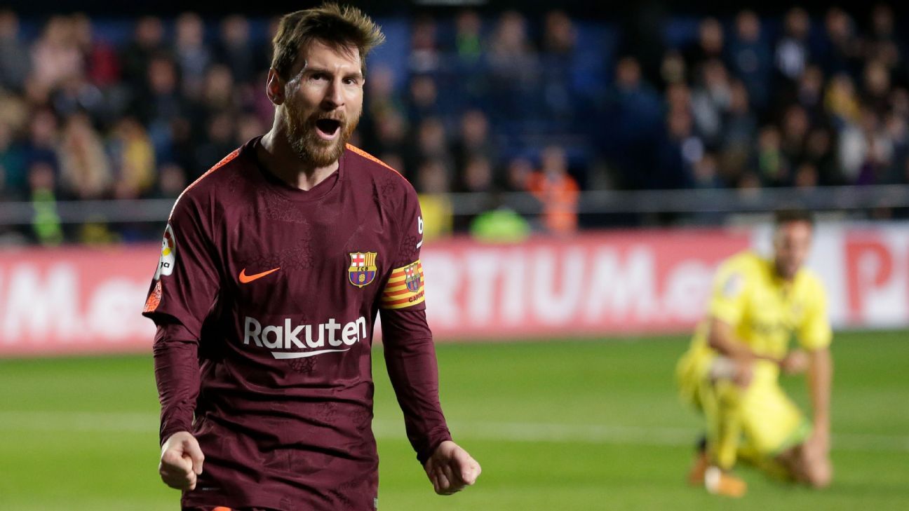Lionel Messi matches Gerd Muller's club goals record in win - ESPN