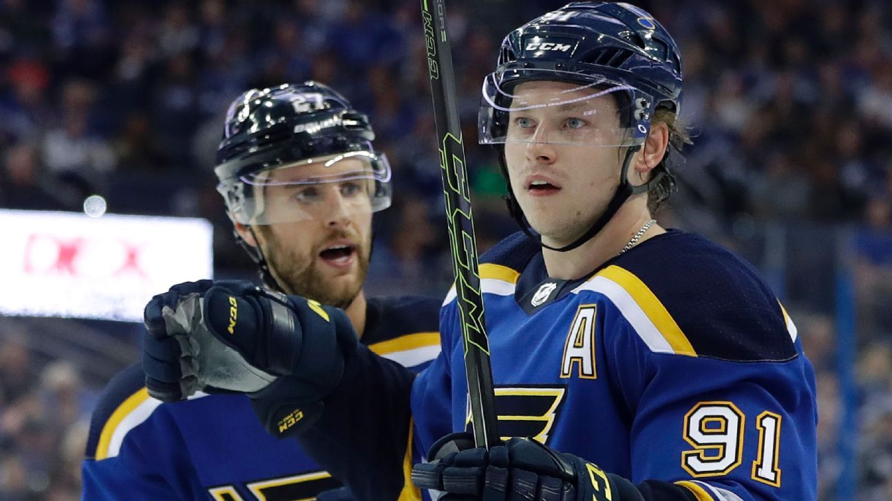 Blues F Vladimir Tarasenko sidelined by upper-body injury - ESPN