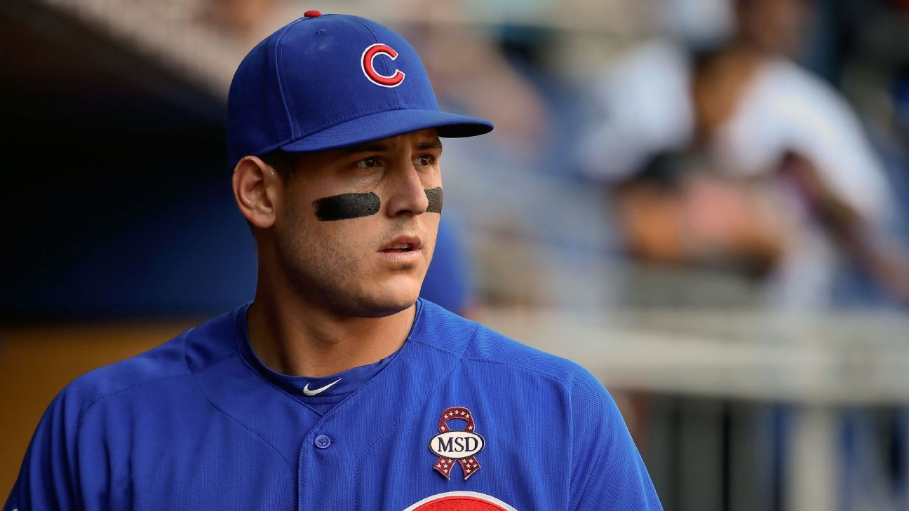 Chicago Cubs' Anthony Rizzo (back) to miss fourth straight game - ESPN