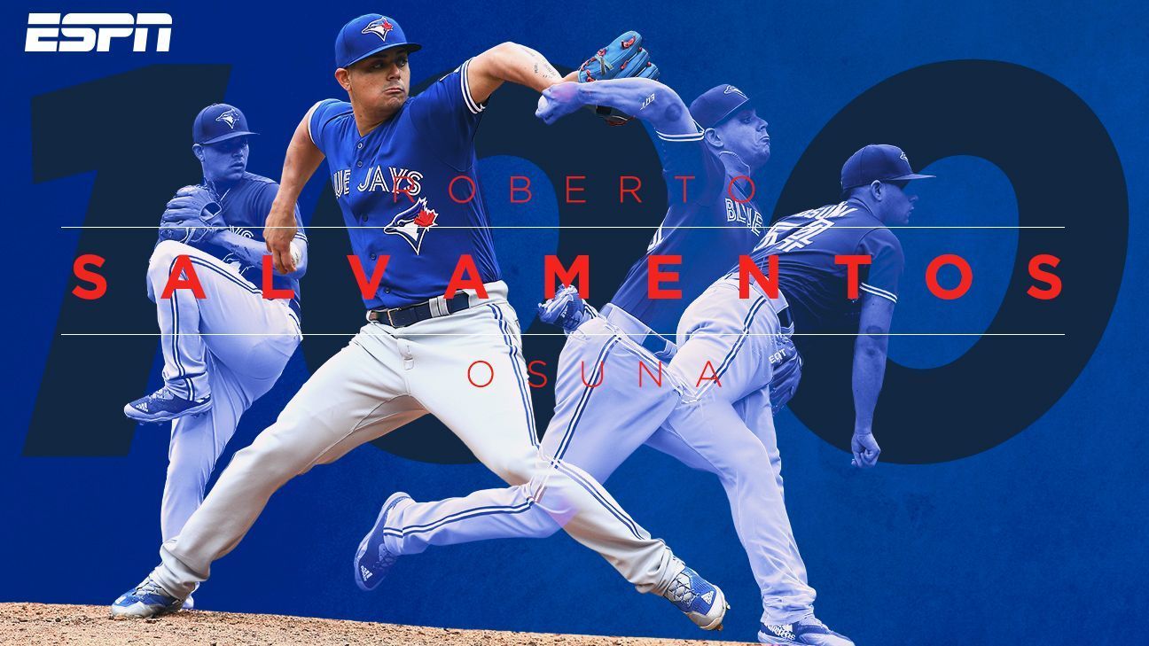 Roberto Osuna, pitcher más joven en llegar a 100 salvamentos - ESPN