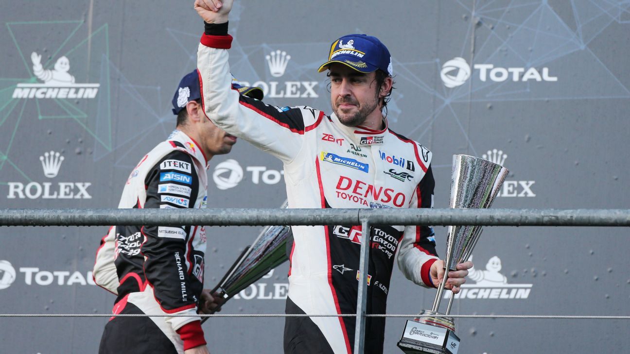 Fernando Alonso wins World Endurance Championship race, claims first ...