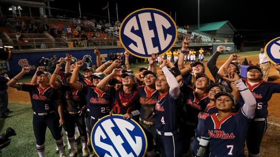 Rebels win first SEC softball championship