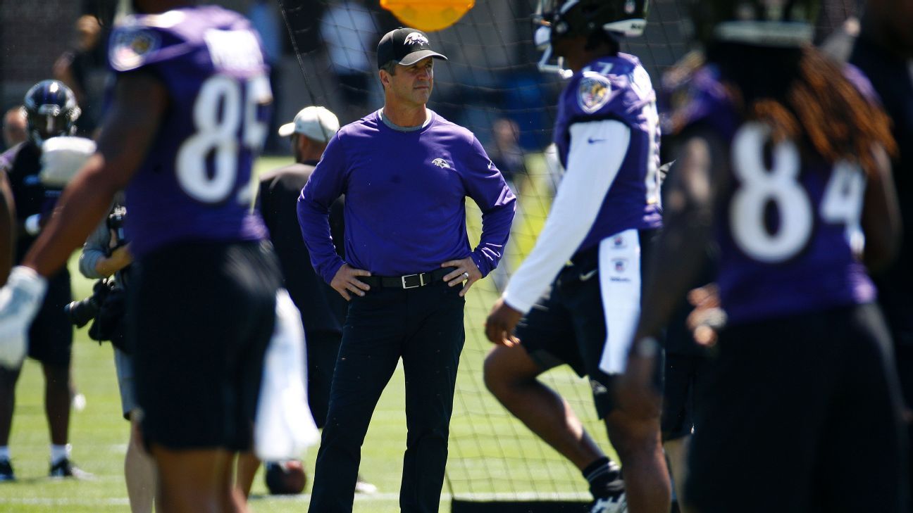 Baltimore Ravens coach John Harbaugh says rookies aren't as tough as ...