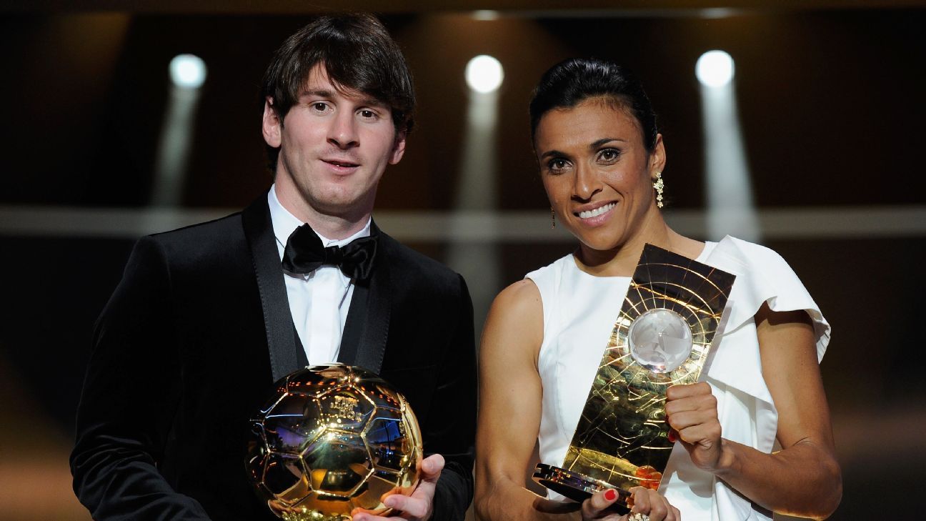 Messi e Marta são eleitos pela IFFHS como os melhores da década no ...