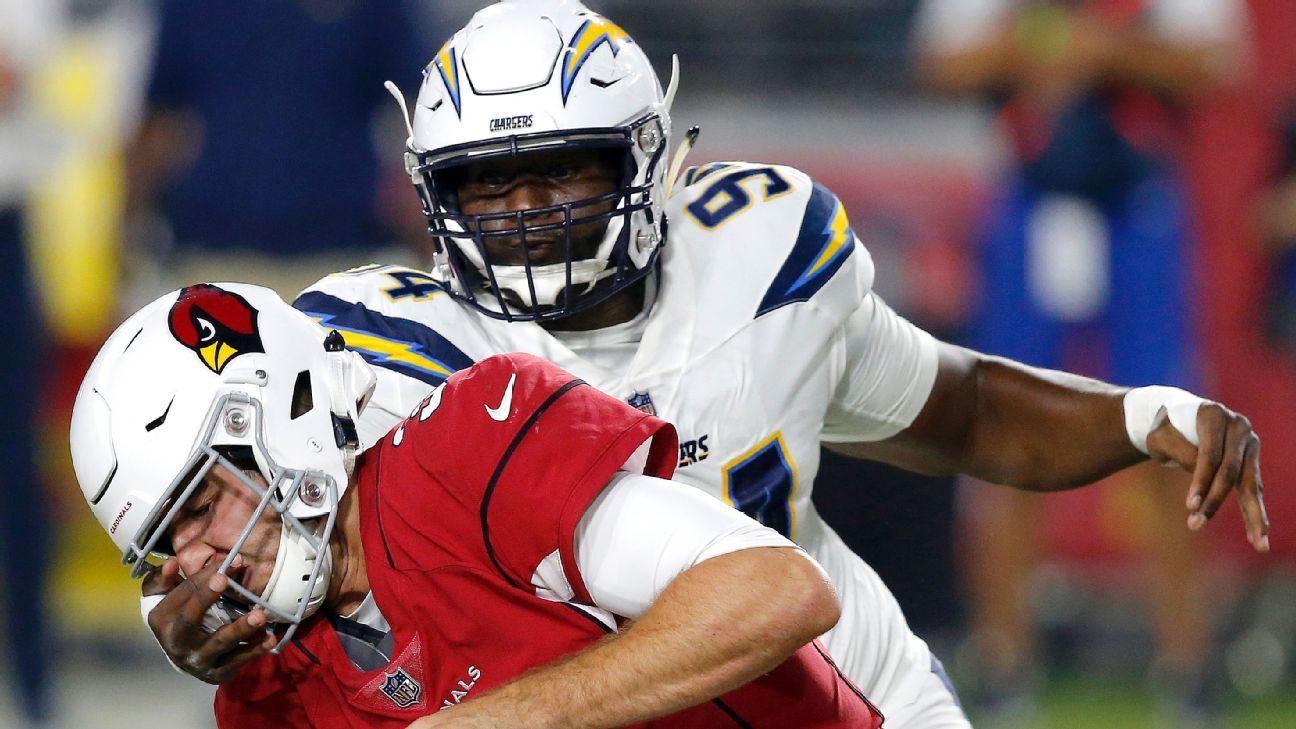 Chargers activate DT Corey Liuget after suspension, waive T.Y. McGill ...