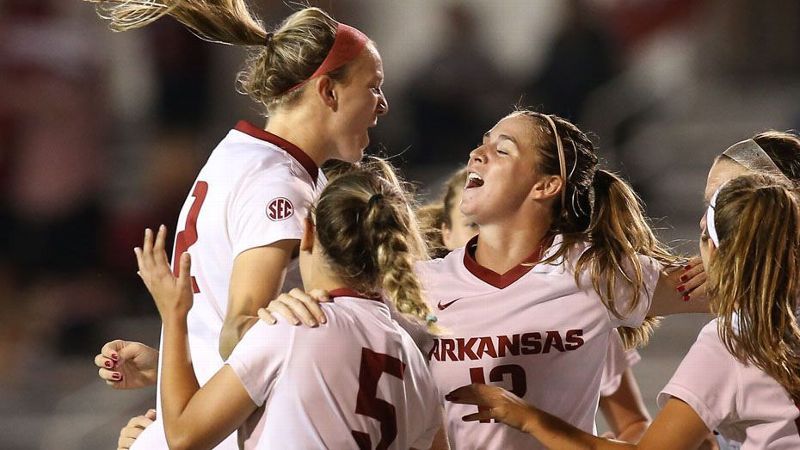 No. 4 seed Arkansas storms into semis