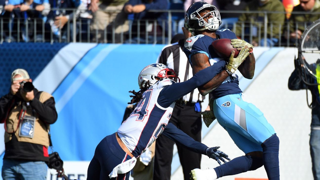 Corey Davis burns Stephon Gilmore early, sparking Titans - ESPN ...