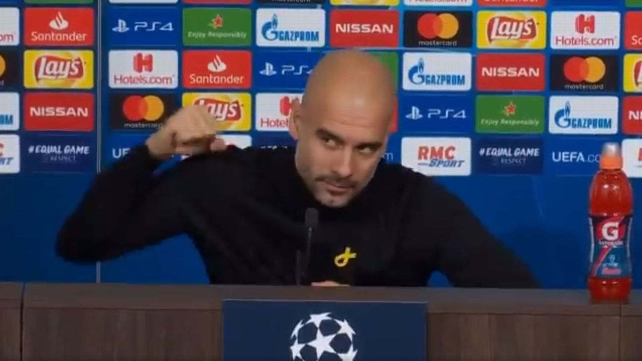 Pep Guardiola shakes fist at reporter for question about Jose Mourinho ...