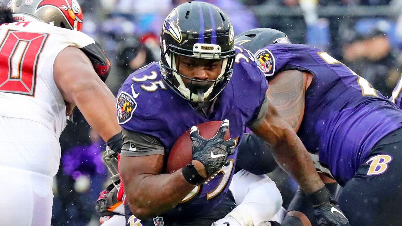 What's tougher: Tackling Gus Edwards or making him laugh? - ESPN - NFL ...