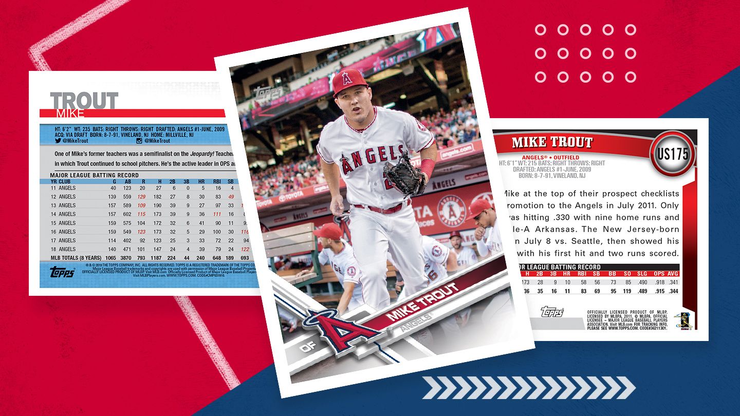 What the backs of Mike Trout's baseball cards tell us - ESPN