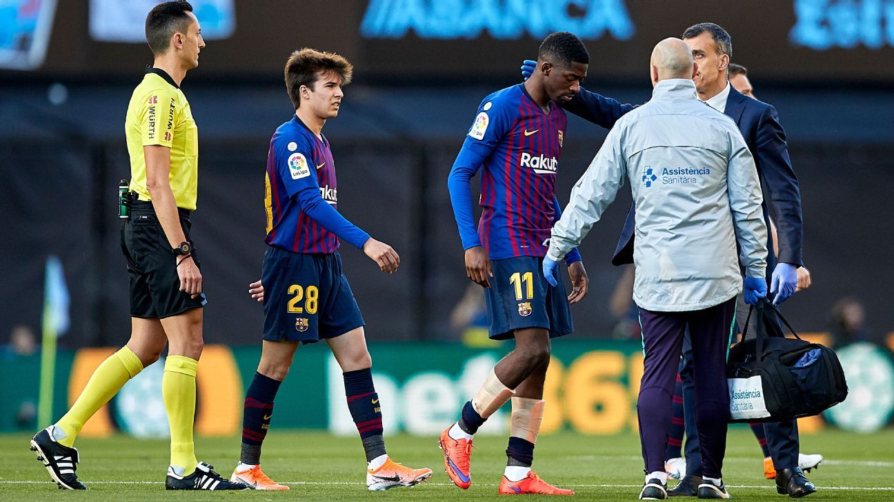 Dembele will miss Barcelona's Champions League match vs. Liverpool - ESPN