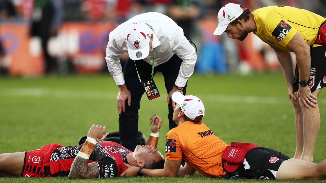 NRL: Injury-hit St George Illawarra Dragons lose derby to Cronulla ...