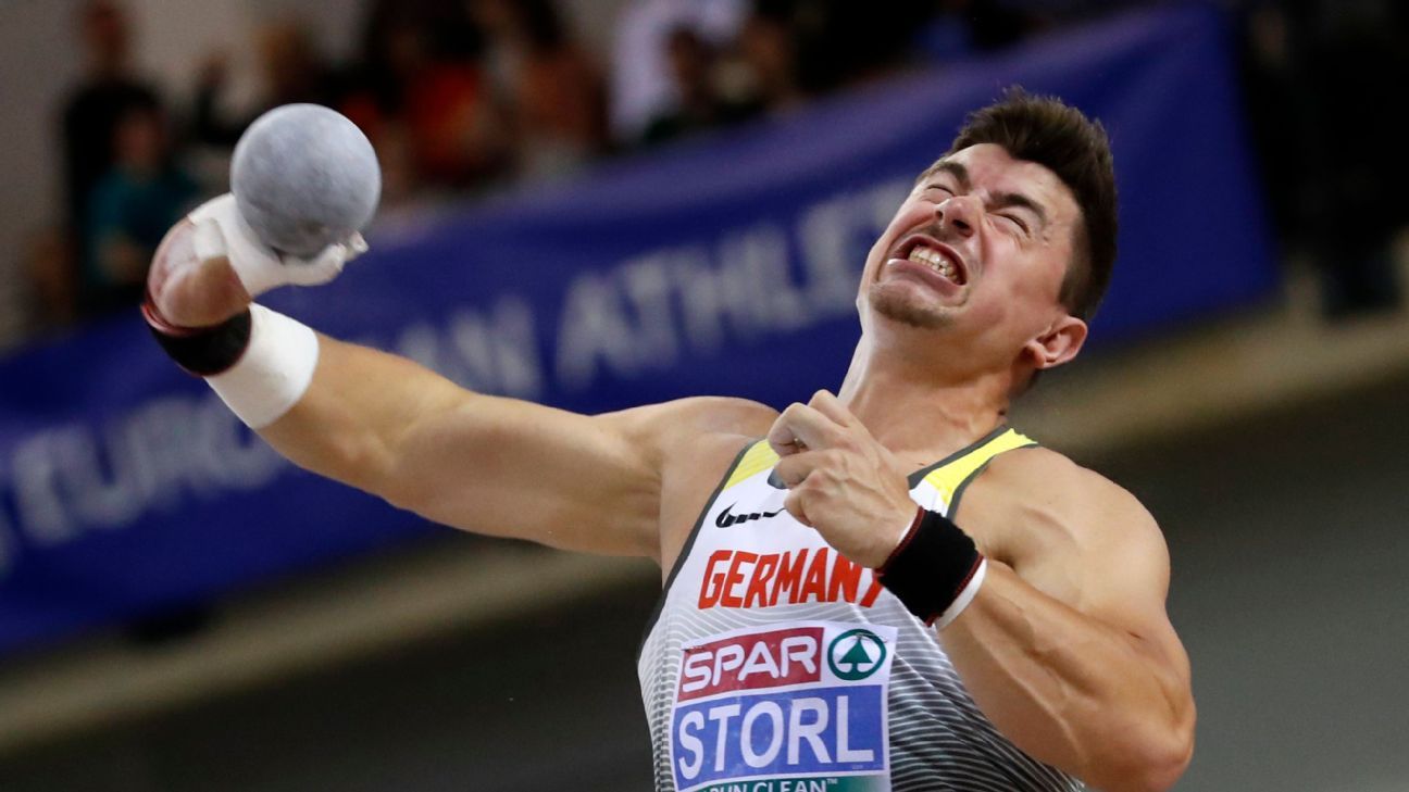 Shot putter Storl out of worlds with back injury - ESPN