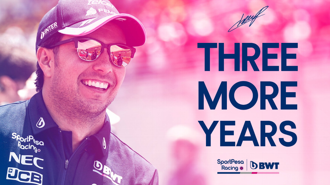 Sergio Pérez, tres años más con RacingPointF1 - ESPN